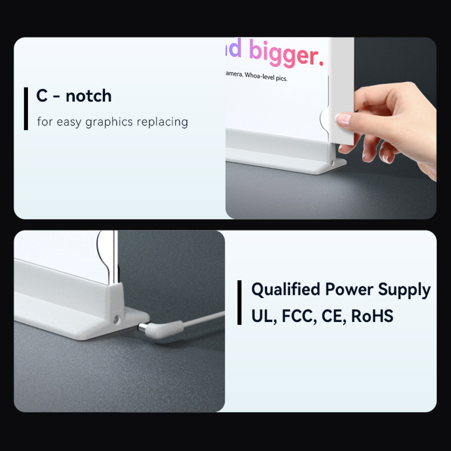 Desktop Slim Light Box (20" x 7") - Custom LED Light Box for Desktop Displays | 777Sign